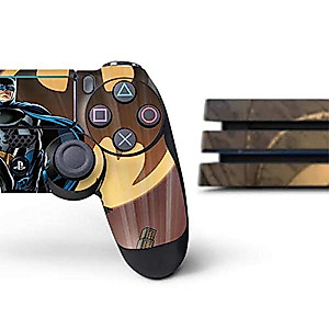Skinit Decal Gaming Skin Compatible with PS4 Pro Console and Controller Bundle - Officially Licensed Warner Bros Batman in The Sky Design