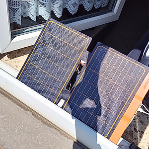 FlexSolar 20W Portable Solar Panel, High-Efficiency Monocrystalline PV Module Power Charger with Dual USB Ports for Phones, Tablets, Power Bank, Camera and Other Off-Grid Applications