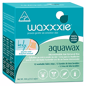 Waxxxie Aqua Wax 13.5 fl oz - Water Soluble Strip Wax for Effortless Hair Removal with Salon Quality Results