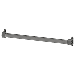 Ikea KOMPLEMENT Clothes Rail, 50 Centimetres, Steel, Dark Grey - Set of 2