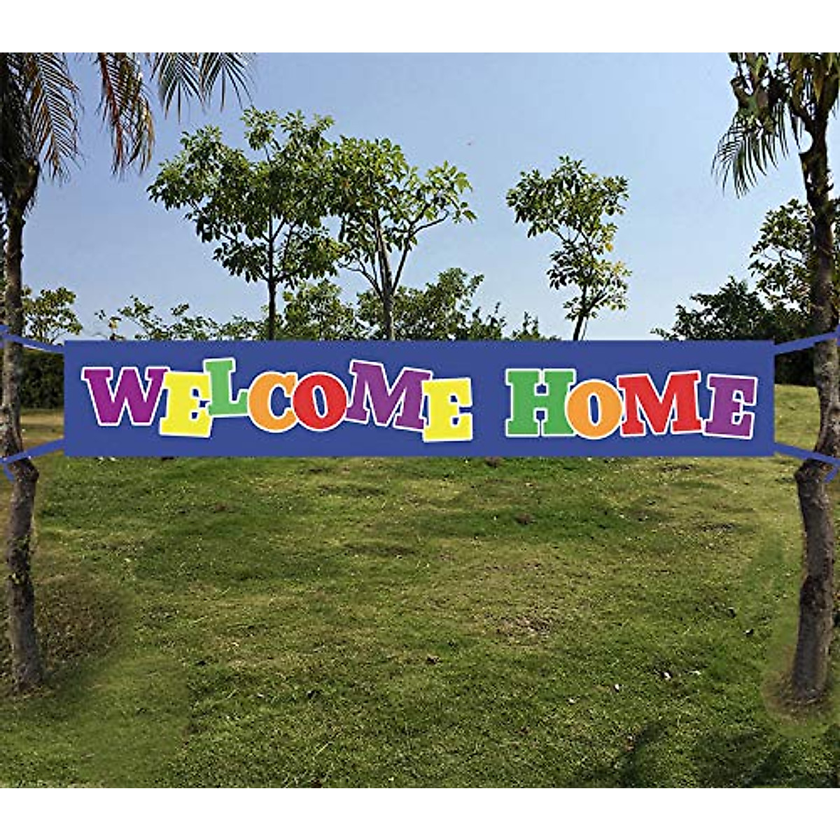 Extra Large Welcome Home Banner,Welcome Home Bunting Banner,Homecoming Deployment Return Party Sign - 9.8 x 1.6 Feet