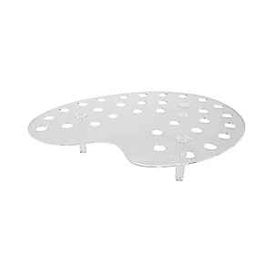 Restaurantware Ice Cream Cone Holders, 4 Palette Design Popcorn Cone Holders - 35 Holes, For Weddings, Birthday Parties, Holidays, & Baby Showers, Clear Plastic Cone St&s, Display C&y Or French Fries