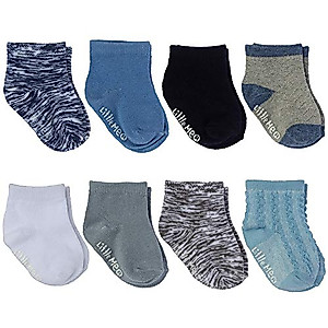 Little Me Baby Boys Animal/ Solids/ Spaced Dye/ Textured Assorted 16 Pack Boy Socks, Multi, 0-12 Months US