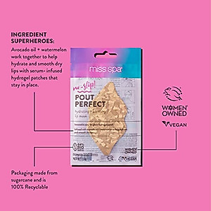 Miss Spa Lip Mask, Hydrating & Soothing Lip Mask, Gold Hydrogel Lip Patch, Moisturizing Anti-Aging Anti Wrinkle, Stay in Place, Skin Care Lip Mask 4 Pack