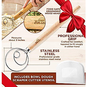 Danish Dough Whisk Bread Mixer - Hook Dutch Pizza Dough Making Bread Mixer Whisk Hooks Accessories Wisks - Great As A Gift