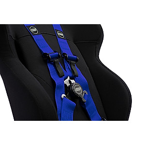 OpenWheeler Racing and Flight Simulation Cockpit Four Point Harness. Virtual Reality add-on. Blue