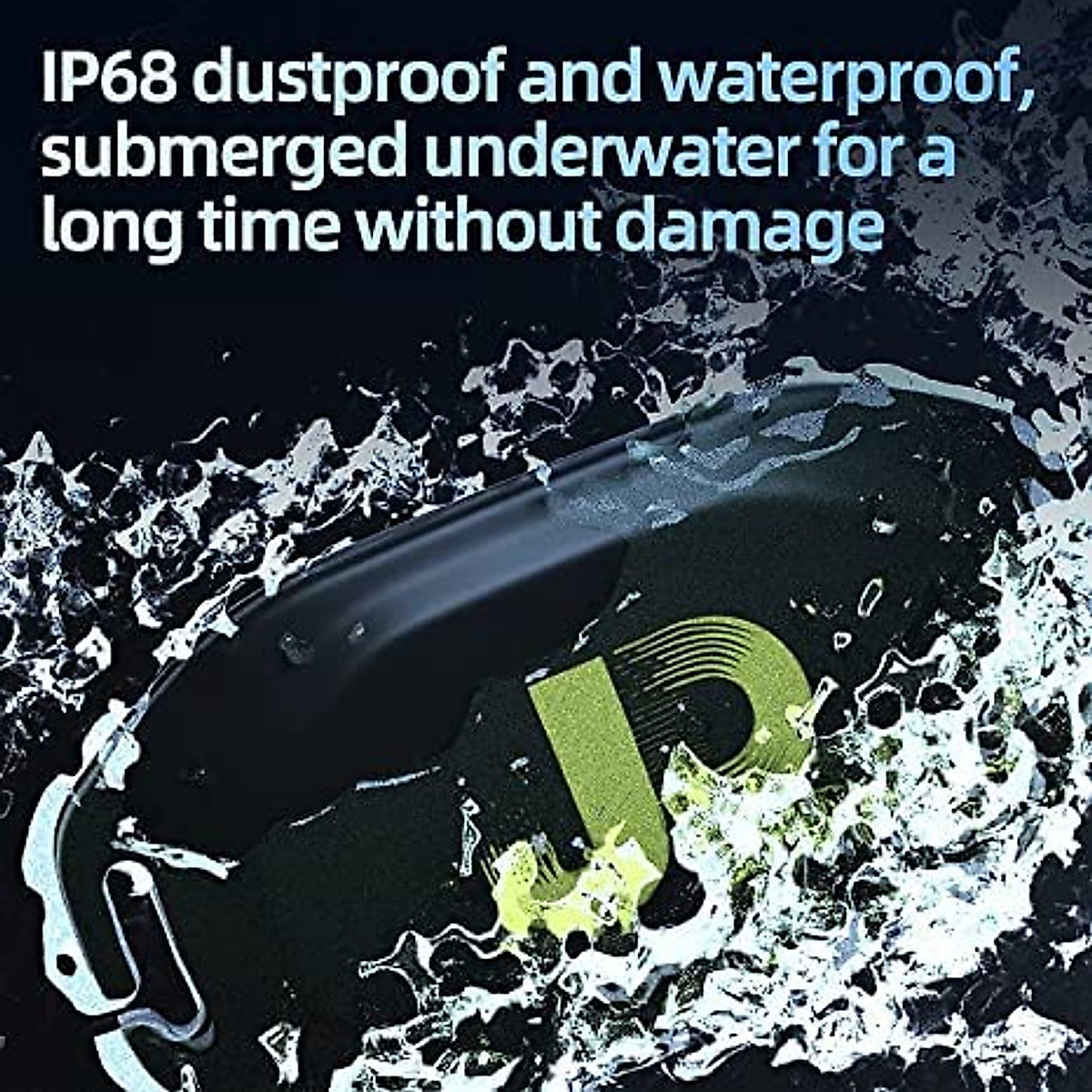 GEORDONG Bone Conduction Headphones, Open Ear Sport Headphones with Headband Waterproof Wireless Earphones with Microphone Innovative Wearing Method for Swimming and Workouts (Black)