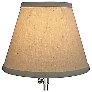 FenchelShades.com Lampshade 5" Top Diameter x 9" Bottom Diameter x 7" Slant Height with Clip-On Attachment for Standard Edison-Style Lightbulb (Linen Beige Homespun)