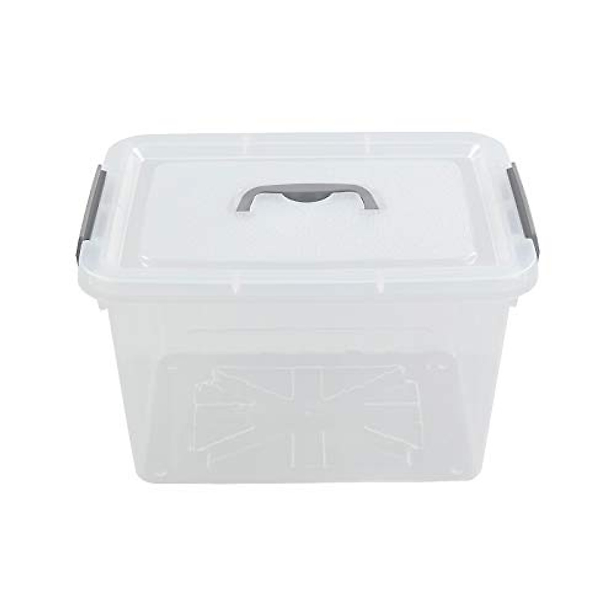 Jekiyo Clear Plastic Storage Bin, 12 Quart Latching Box with Lid, 1 Pack