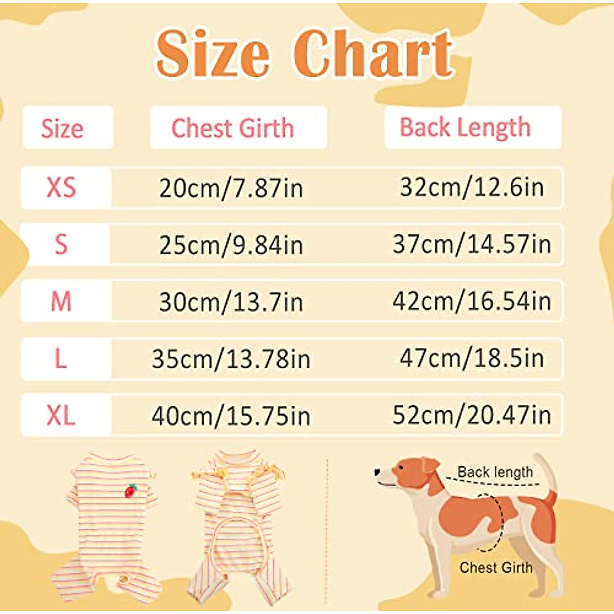 Lelepet Dog Pajamas Dog Pjs Cotton Striped Jumpsuit Stretchable Lightweight Doggie Onesies, Soft Cute Bodysuits Rompers for Puppy Comfy Dog Pajamas for Small Dogs Girls Pink Pet Pajamas for Sleep