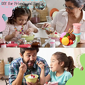 NLXCXUCY 4 Pack Containers Replacement for Ninja,Creami Pints and Lids 16oz Compatible with Ninja NC299AMZ NC300 Series Deluxe Ice Cream Makers Cups Dishwasher Safe (16OZ)