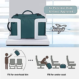 Hanples Extra Large Travel Backpack for Women as Person Item Flight Approved, 40L Carry On Backpack, 17 Inch Laptop Backpack, Waterproof Backpack, Hiking Backpack, Casual Bag(Peacock Blue)