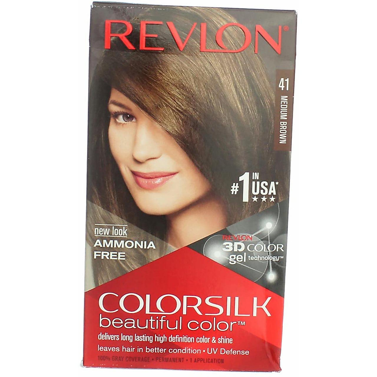 Revlon ColorSilk Beautiful Color 41 Medium Brown 1 ea (Pack of 3)