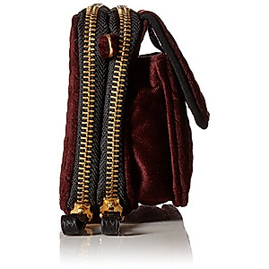 Vera Bradley Women's Velvet All in One Crossbody Purse With RFID Protection, Chocolate Raisin, One Size