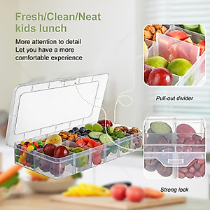 Goiio Snack Box Container, 12 Compartments Reusable Divided Snack Container Box, for Storage, Work and Travel, 1 pack