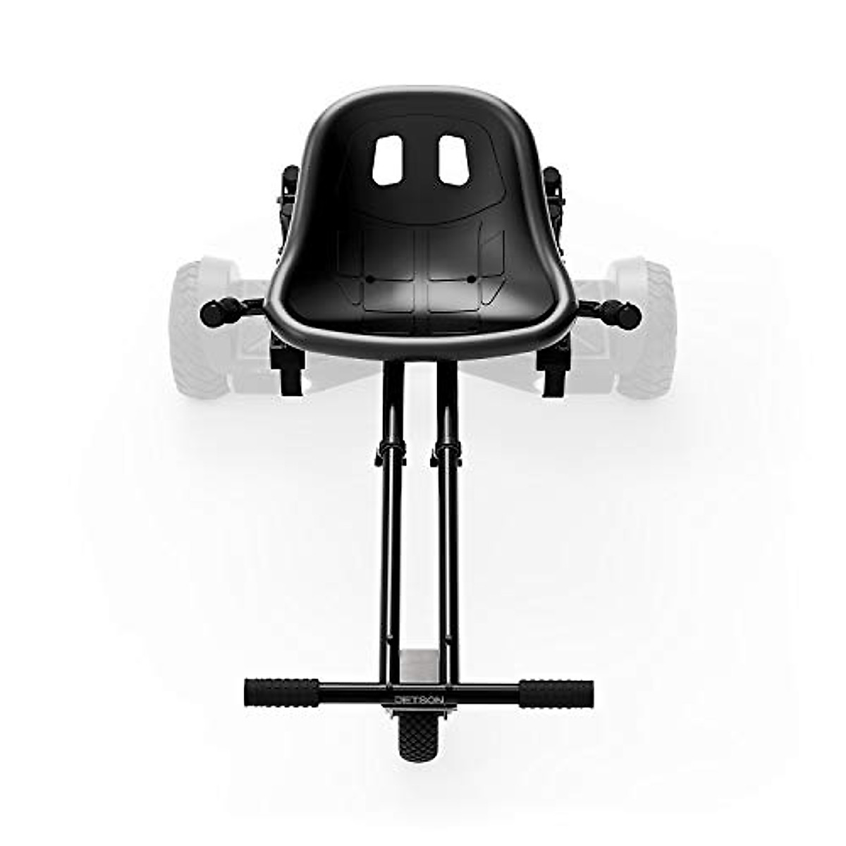 Jetson JetKart 2.0 Universal Hoverboard Attachment, 6" Tire, Bucket Seat, Adjustable Footrest Accommodates Most Heights, Ages 12+, Black, JKAR20-BK