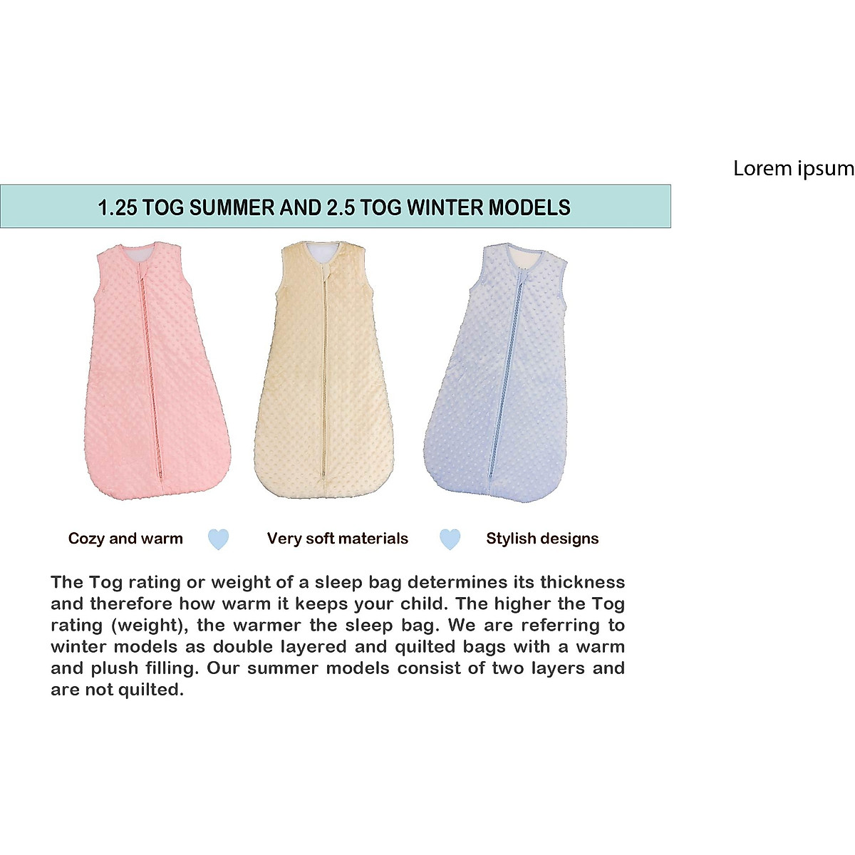 BABYINABAG Warm Quilted Winter Model Baby Sleeping Bag and Sack, Plush Minky Dot, 2.5 Togs for Infants and Toddlers (Medium (10-24 mos))