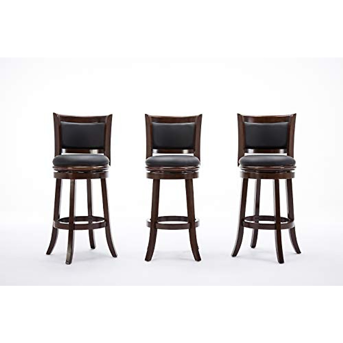 Boraam Augusta Bar Height Swivel Stool, 29-Inch, Cappuccino