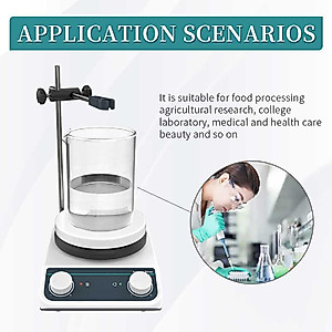 Lab 260℃/ 500℉ Magnetic Stirrer Hot Plate 3L Magnetic Mixer 5in Hotplate Knob Control 50-1500RPM | Support Stand,Stir Bar Included(Non Digital)