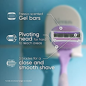 Gillette Venus ComfortGlide Freesia Women's Razor Refills, 4 Refills (Packaging May Vary)