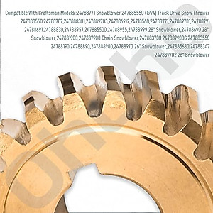 Ohoho 20 Teeth 917-04861 Worm Gear Compatible with MTD, Cub Cadet, Craftsman, Troy-Bilt 40"- 42" Snowblowers 917-04861 917-0528 917-0528A 717-0528A 717-04449