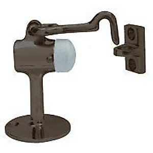 C.R. LAURENCE DL2521DU CRL Dark Bronze Floor Mounted Heavy-Duty Door Stop with Hook and Holder