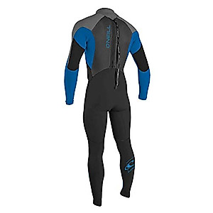 O'Neill Youth Epic 3/2mm Back Zip Full Wetsuit, Black/Ocean/Smoke, 16