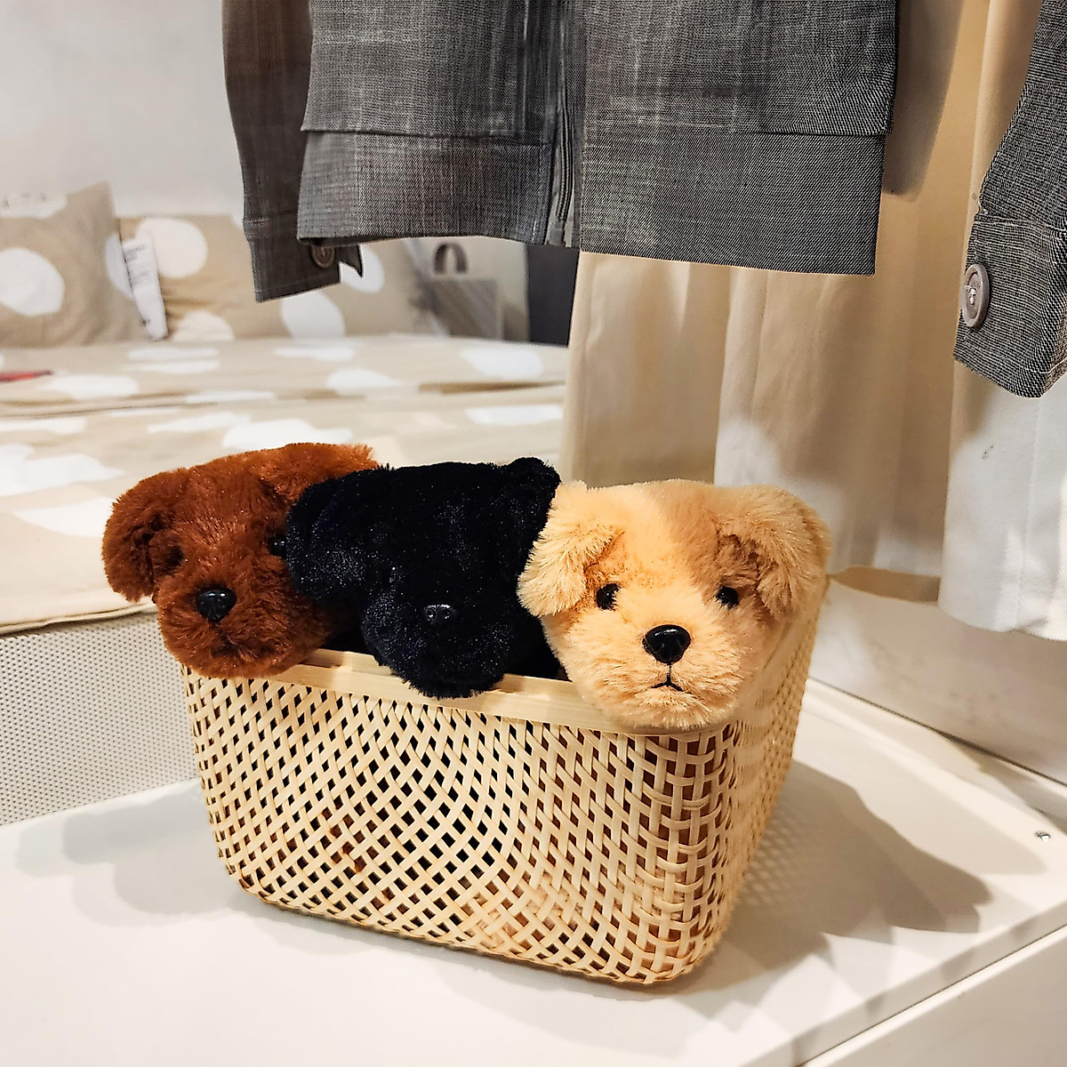 WEIGEDU Poodle Puppy Goldendoodle Stuffed Animal, Adorable Toy Dog Labradoodle Plush for Kids Boys Girls Birthday Easter Christmas Bedtime Gift, 11.8“ Golden