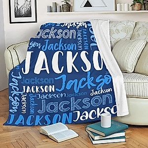 Dr.TOUGH Personalized Blanket for Kids Adults Name Blanket Personalized Throw Blanket Flannel Customized Blanket for Christmas Birthday Gifts