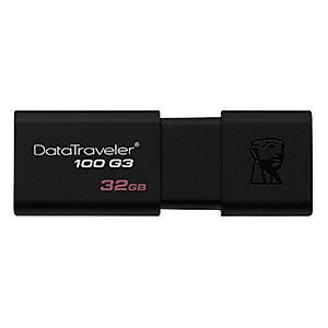 Kingston Digital 32GB DataTraveler 100 G3 USB 3.0 Flash Drive, 2 Pack (KW-U713202-8A)