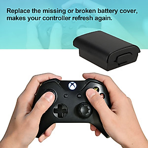 Much 10 Pack Black Battery Cover Shell Cases Kit Compatible with Microsof Xbox 360 Wireless Controller