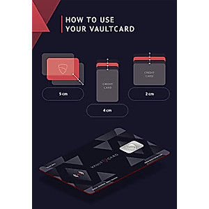 VAULTCARD - RFID Blocking & Jamming Credit & Debit Card Protection for your wallet and passport/NFC Jamming card, protects several cards at the same time