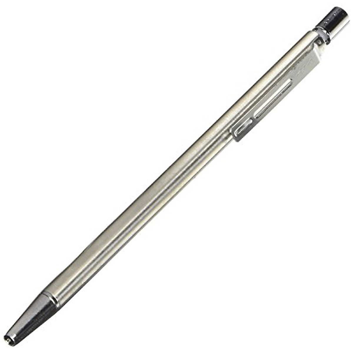 PILOT Birdy Stainless Steel Body Mini Ballpoint Pen, 0.7 mm, Black Ink (BS-40S-S)