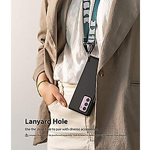 Ringke Slim Compatible with Samsung Galaxy Z Fold 2 Case, Hard Solid PC Back Lightweight Shockproof Full Protective Cover for Z Fold2 - Black