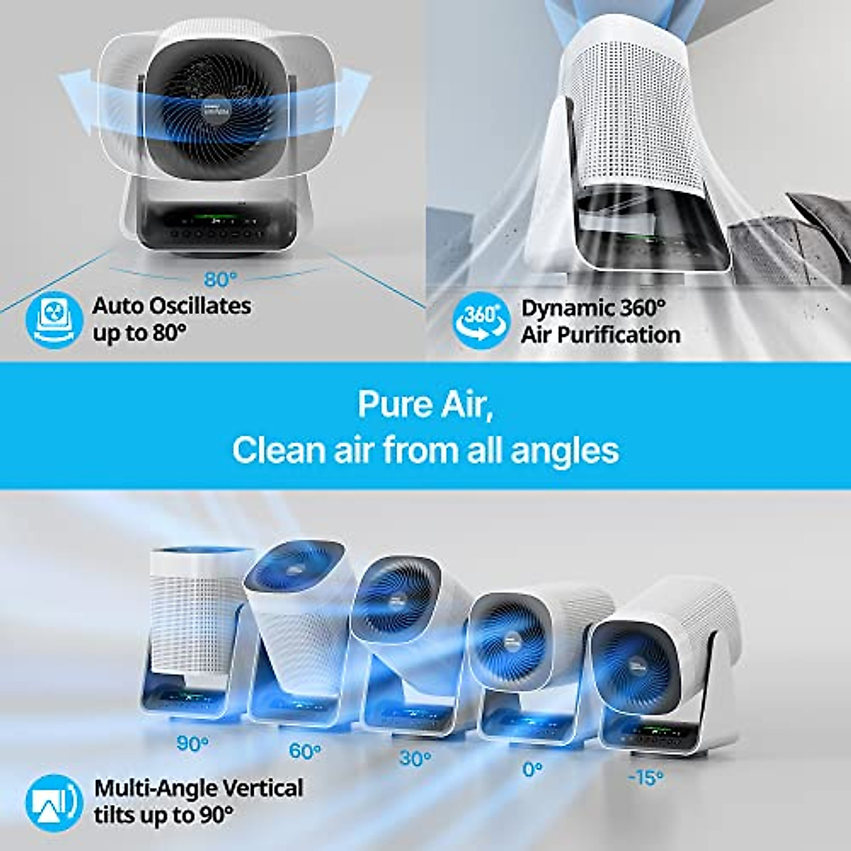 Airmega Aim 2-in-1 Oscillating Fan & True HEPA Air Purifier