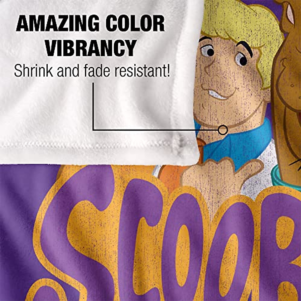 Scooby Doo Scooby and Gang Purple Silky Touch Super Soft Throw Blanket 36" x 58",Scooby Gang