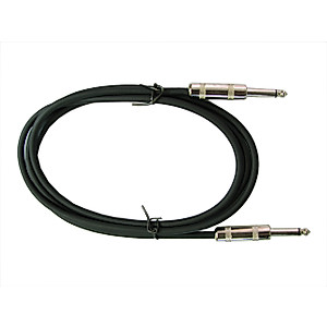 Yovus 5 Pack: Instrument Acoustic Electric Bass Guitar Keyboard Patch Cable 1/4 to Quarter Inch Mono (10ft) 10 Ft Foot Feet