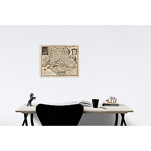Historic Map - Nova Virginiae Tabula/Blaeu's Map of Virginia, and The Chesapeake Region, John Smith's Map of Virginia, Map of Virginia, 1619, Jodocus Hondius - Vintage Wall Art 24in x 20in