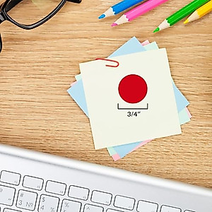 ChromaLabel 0.75 Inch Round Label Removable Color Code Dot Stickers, 1008 Pack, 24 Labels per Sheet, Red