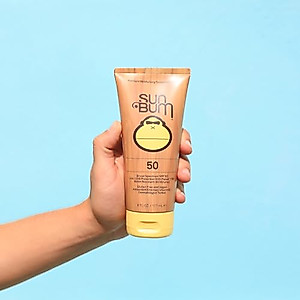Sun Bum Original Moisturizing Sunscreen SPF 50 Lotion|Reef Friendly Broad Spectrum UVA/UVB Protection|Water Resistant & Non-Greasy Protection,Hypoallergenic,Paraben Free,Gluten Free|SPF 50 6ozTube
