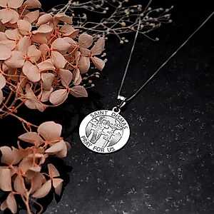 PicturesOnGold.com Saint Dismas Round Religious Medal - 1 Inch Size of a Quarter - Solid 14K Yellow Gold