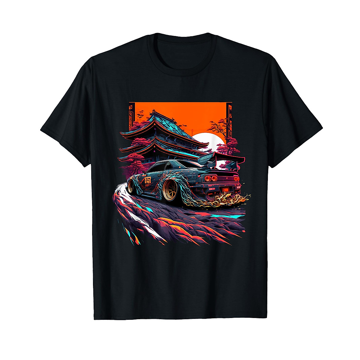 Japanese Retro Car Racing Drifting Art JDM Legend Tuning T-Shirt