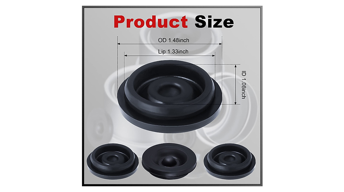 Tallew Trailer Axle Dust Caps - 4 Pack for Trailer Wheel Hubs