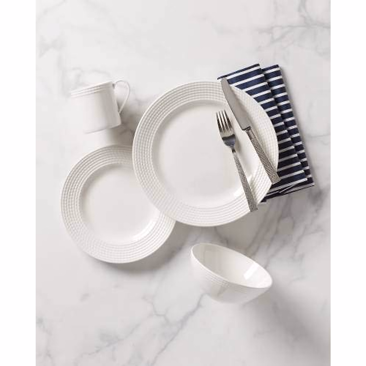 KATE SPADE Wickford 4-piece Place Setting, 5.4 LB, White