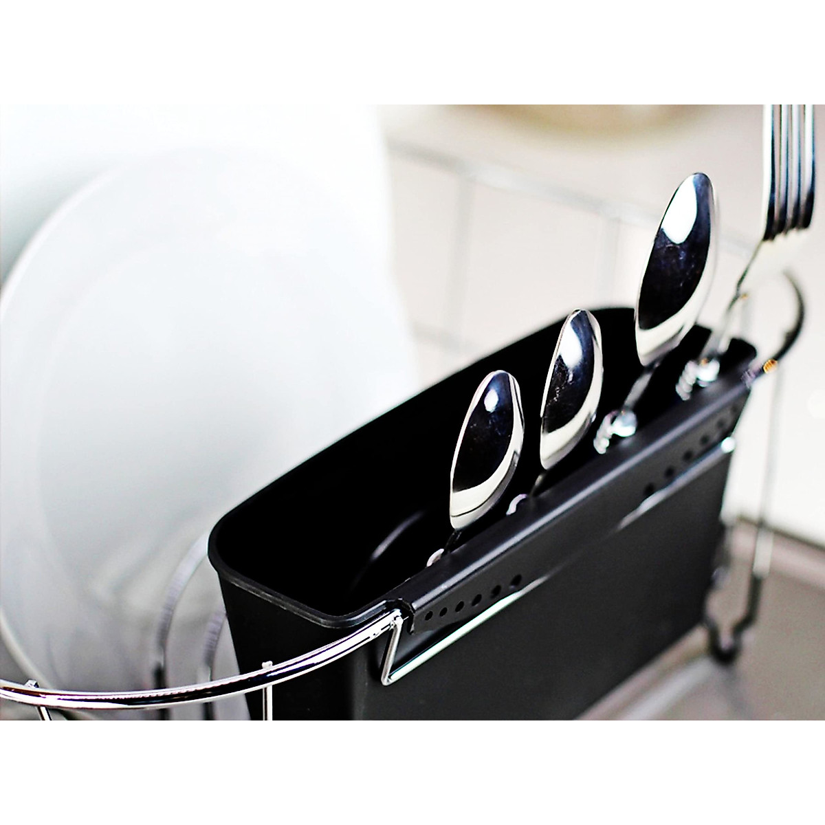 Neat-O Deluxe Chrome-Plated Steel Small Dish Drainers (Black)