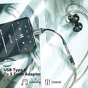 Nillkin USB C to 3.5mm Headphone Adapter,USB Type C to 3.5mm Headphone Audio Jack Hi-Fi DAC Chip Cable Adapter for Galaxy S20 Ultra/S20+/Note 10,iPad Pro 12.9/11,One Plus 8/7 Pro,Pixel 4/3/2,Silver