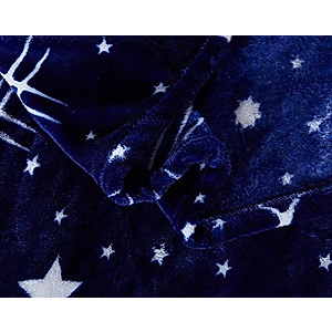 ChezMax Throw Blanket Ultra Soft Blanket Quilt Lightweight Plush Fleece Bed Blanket Cozy Towel Blanket Breathable Warm Throw for Stadium Couch Bed Sofa Chair Office Car Starry Sky-Blue Queen(79"X91")