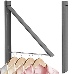 SunEegral Clothes Drying Rack Folding Indoor,Laundry Room Organization,Wall Mounted Drying Racks for Laundry,Laundry Drying Rack Collapsible,Laundry Drying Rack,Retractable Clothesline