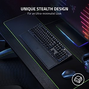 Razer Phantom Keycap Upgrade Set: Unique Stealth Design - Translucent Sides - Bottom-Lasered Legends - Keycap Removal Tools & Stablizers - Universal Compatiability - Black