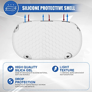 MASiKEN 6-in-1 Accessories for Oculus Quest 2 Head Strap Replacement Kits, VR Shell,Controllers Cover,Face Cover, Release Face Squeeze Comfort Wearing, Meta Quest 2 Easter Gifts (Bunny Set)